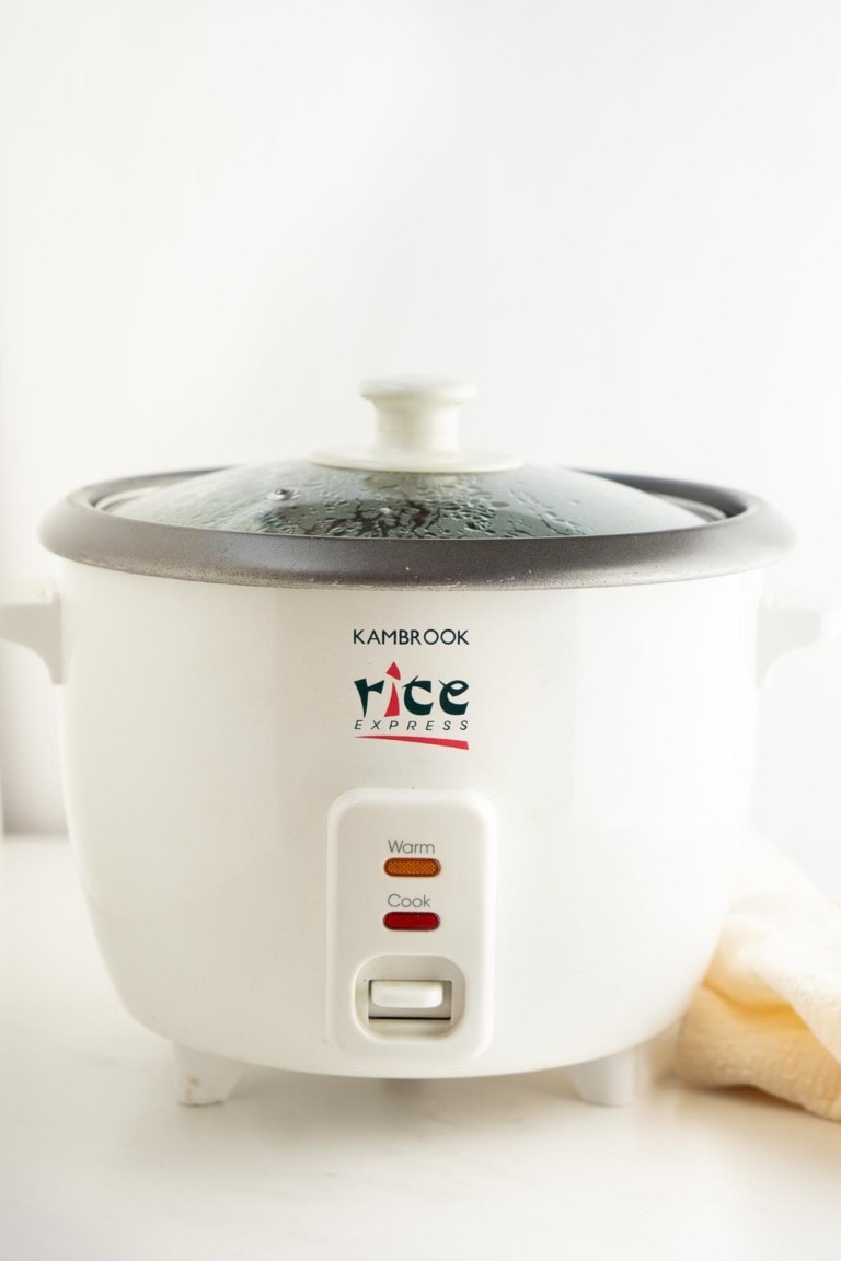 Easy Rice Cooker Turmeric Rice - Eight Forest Lane