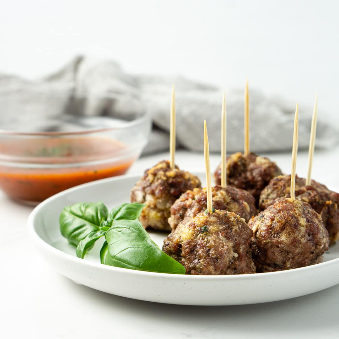 Easy Baked Beef Meatballs - Eight Forest Lane