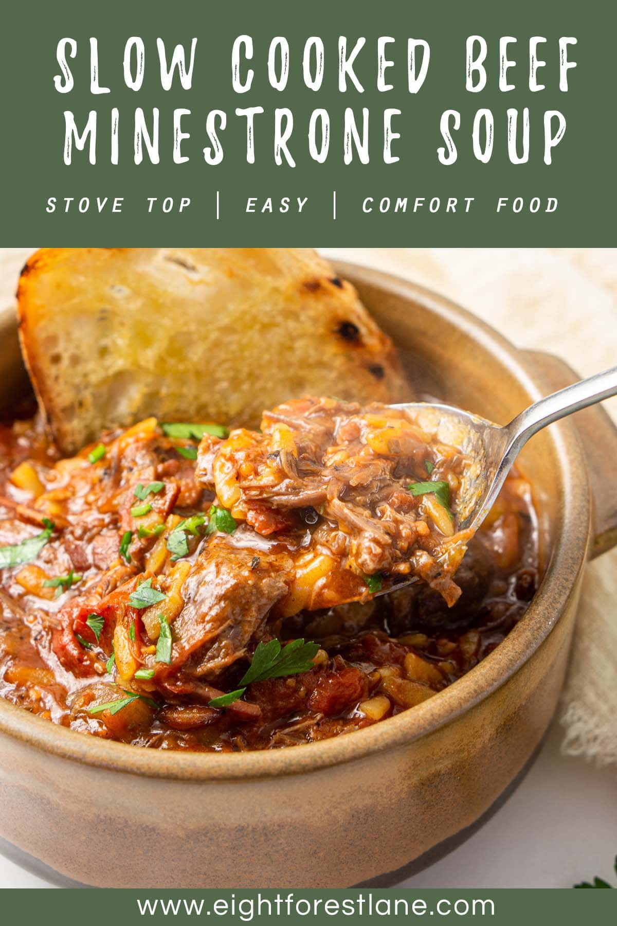 Beef Minestrone Soup - Eight Forest Lane