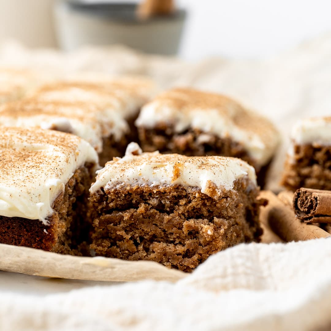 Easy Gingerbread Snack Cake - Eight Forest Lane