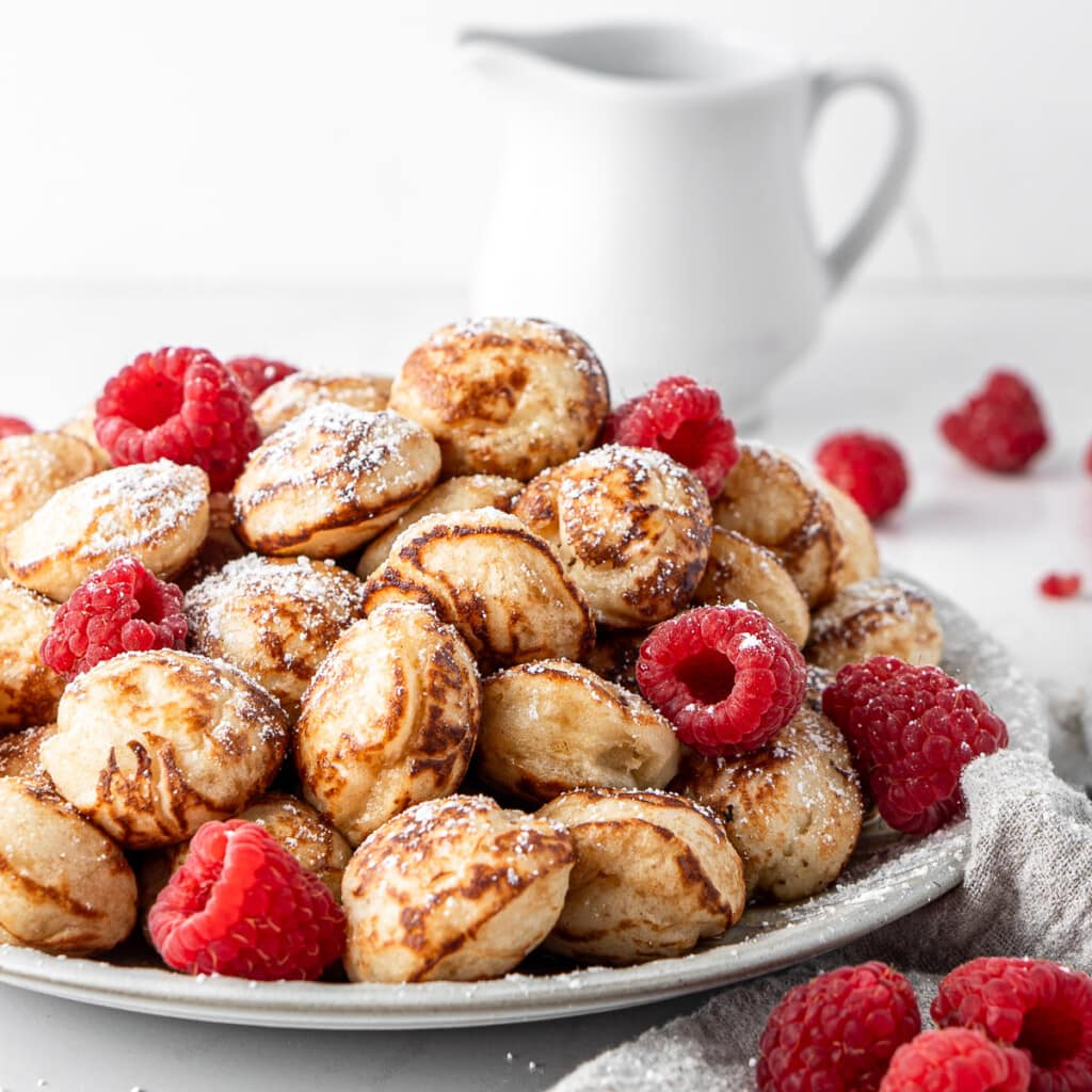 Poffertjes (Mini Dutch Pancakes) - Eight Forest Lane