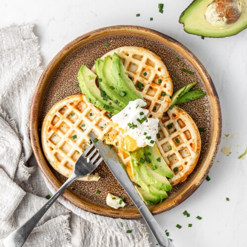 Cheddar and Chive Savoury Waffles - Eight Forest Lane