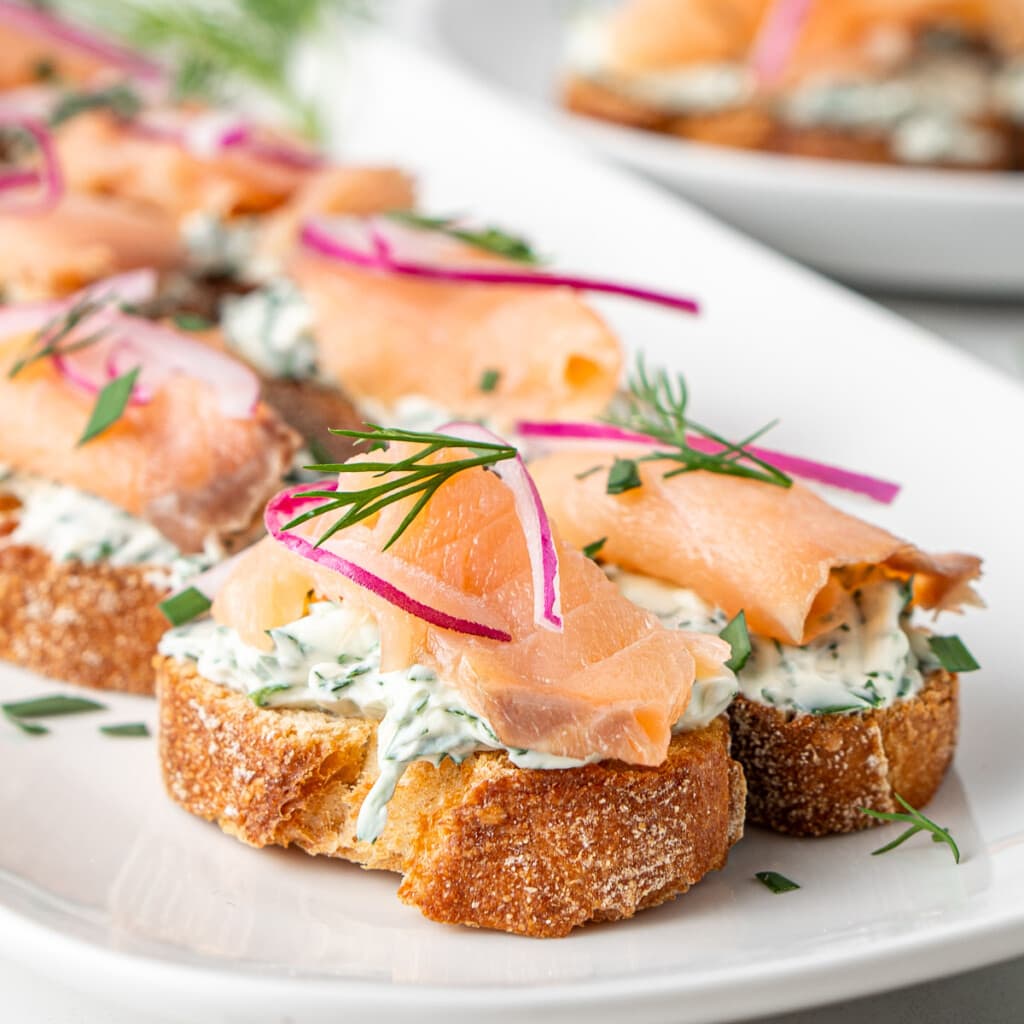 Smoked Salmon Crostini - Eight Forest Lane