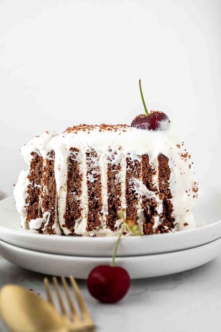 Vegan Choc Ripple Cake - Eight Forest Lane