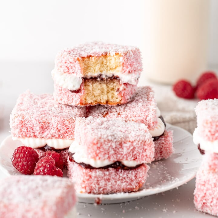 Raspberry Lamingtons - Eight Forest Lane