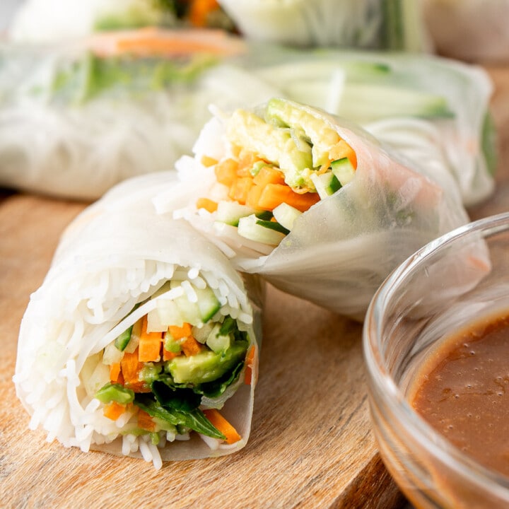 Vegetarian Fresh Spring Rolls - Eight Forest Lane