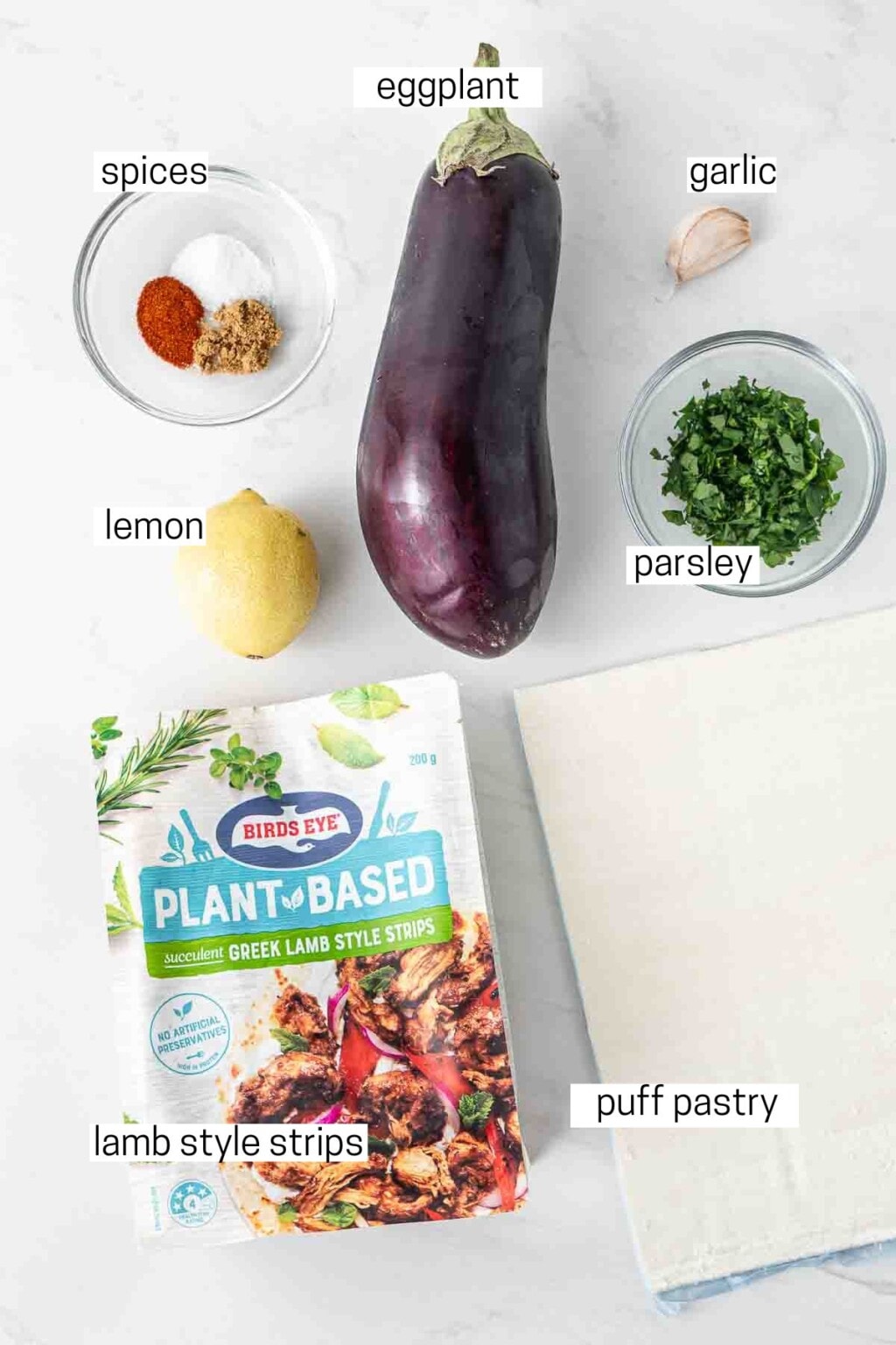 Plant-based Lamb and Roasted Eggplant Tart - Eight Forest Lane