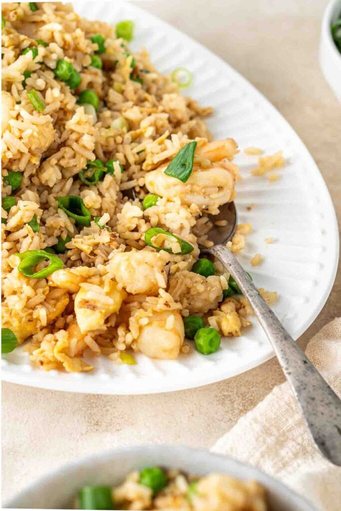 Egg Fried Rice with Prawns - Eight Forest Lane