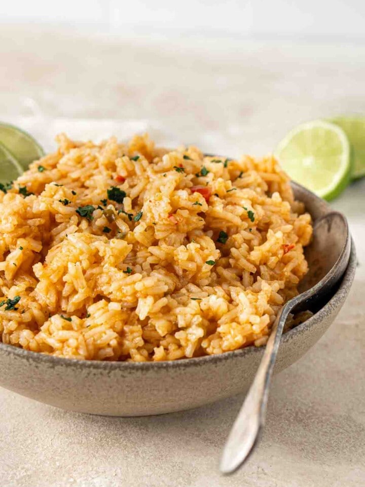 Easy Rice Cooker Turmeric Rice - Eight Forest Lane