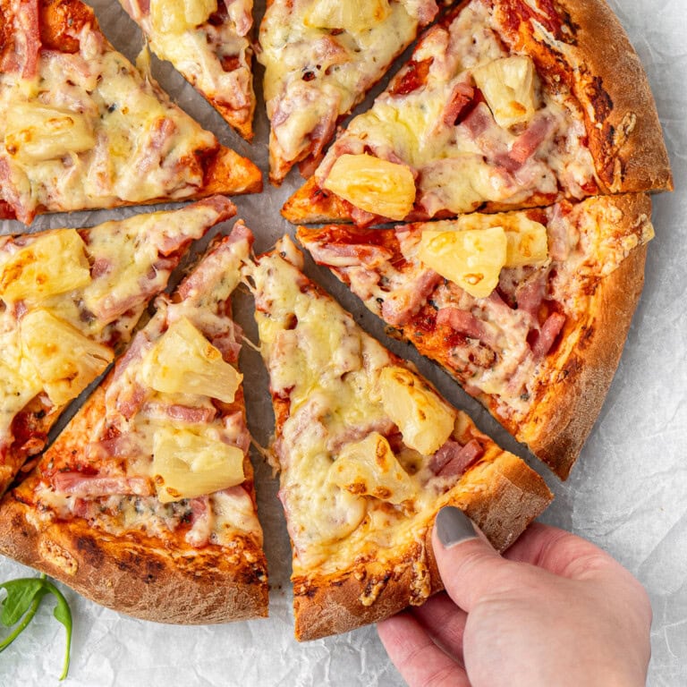 Ham and Pineapple Pizza - Eight Forest Lane