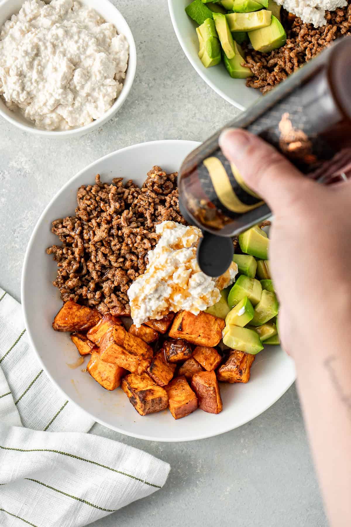 Hot Honey Sweet Potato Beef Bowl (Viral TikTok Recipe!) - Eight Forest Lane