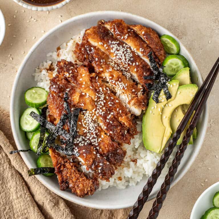 Chicken Katsu Rice Bowls - Eight Forest Lane