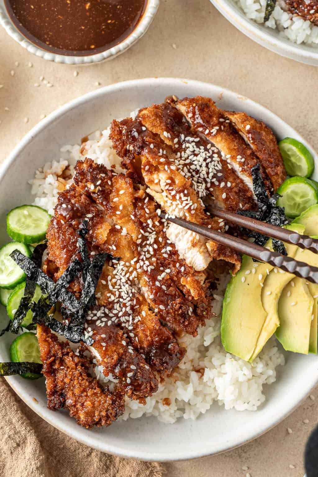 Chicken Katsu Rice Bowls - Eight Forest Lane