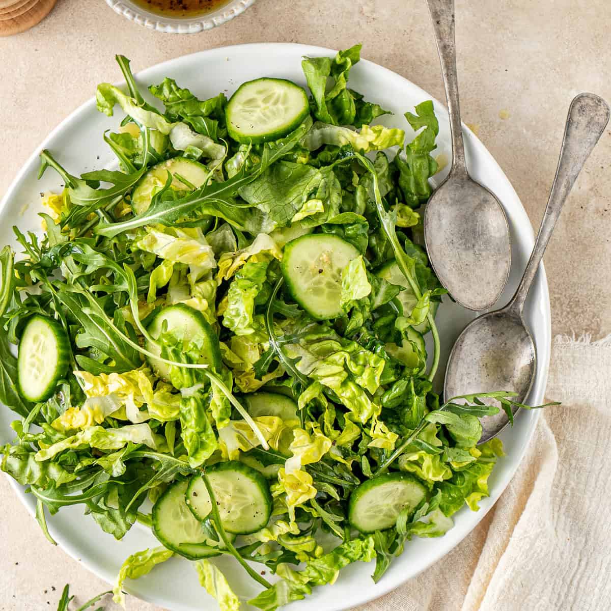 10 Minute Simple Side Salad - Eight Forest Lane