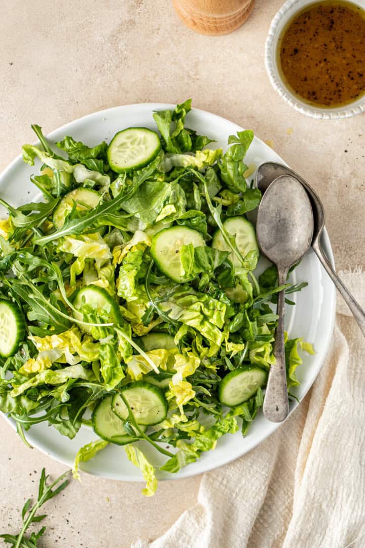 10 Minute Simple Side Salad - Eight Forest Lane
