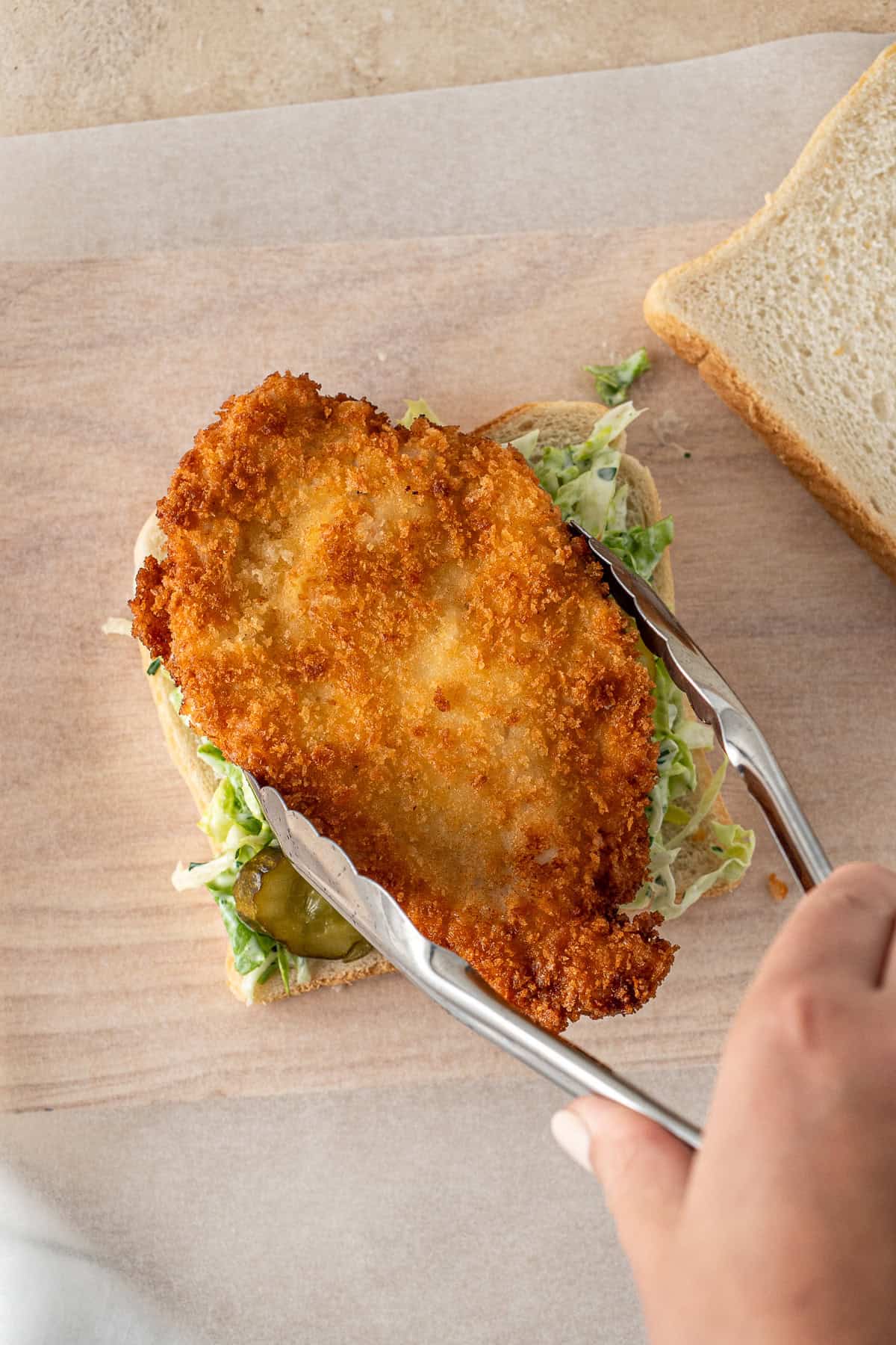 Chicken Schnitzel Sandwich - Eight Forest Lane