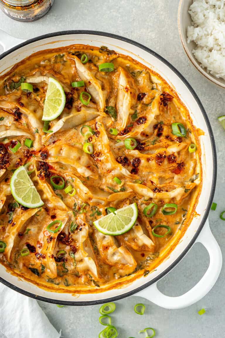 One Pan Dumpling Bake - Eight Forest Lane