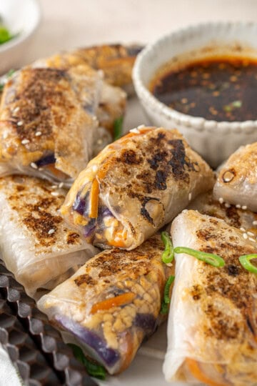 Crispy Rice Paper Dumplings - Eight Forest Lane