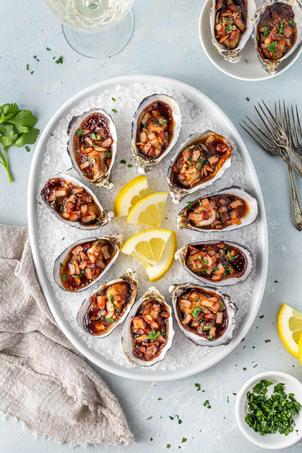 Oysters Kilpatrick - Eight Forest Lane